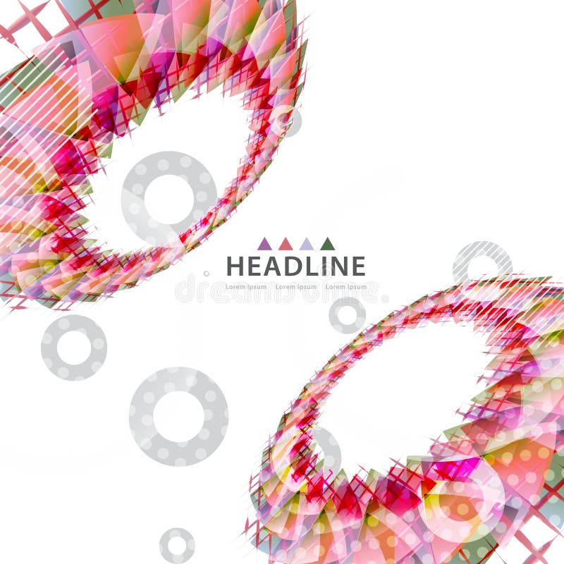 Brochure Colorful Header Layout Template Stock Vector - Illustration of ...