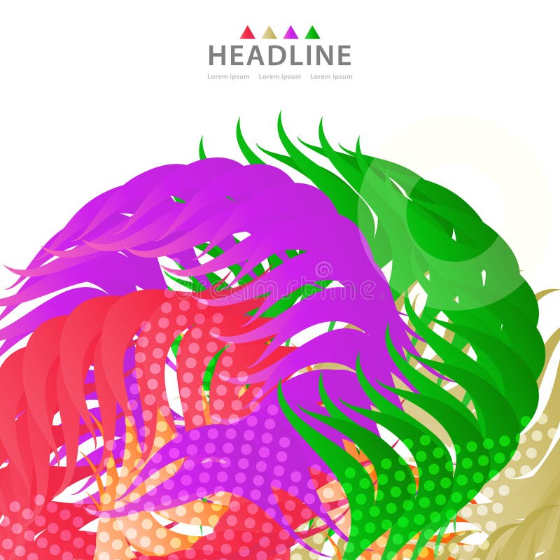 Brochure Header Layout Colorful Template Stock Vector - Illustration of ...