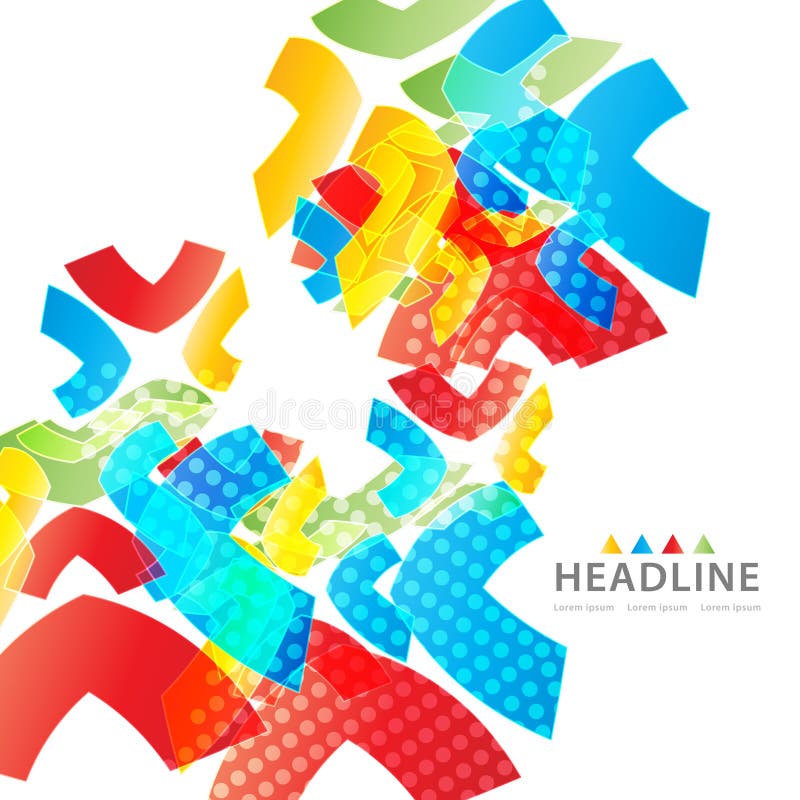 Brochure Header Layout Colorful Template Stock Vector - Illustration of ...