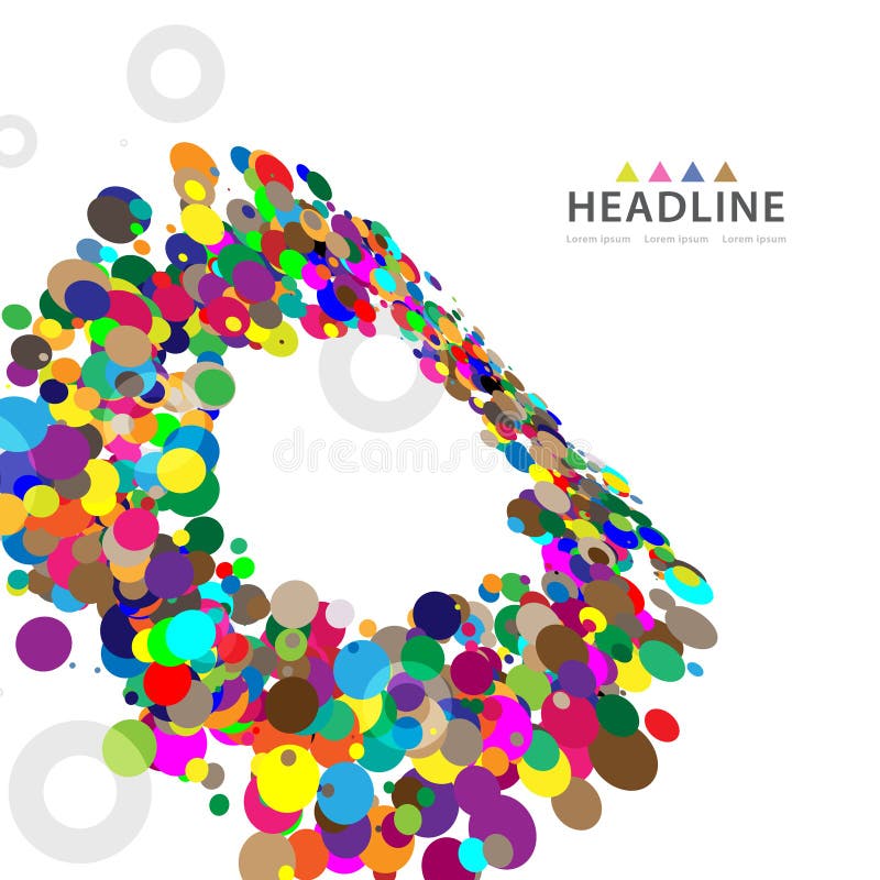 Brochure Colorful Header Layout Template Stock Vector - Illustration of ...