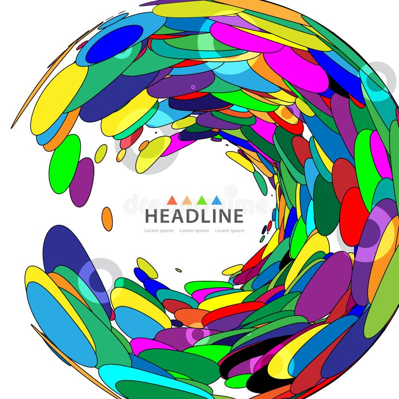 Brochure Colorful Header Layout Template Stock Vector - Illustration of ...