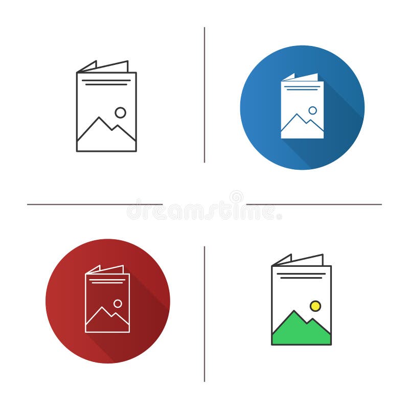 Brochure color icon stock vector. Illustration of marketing - 200420223