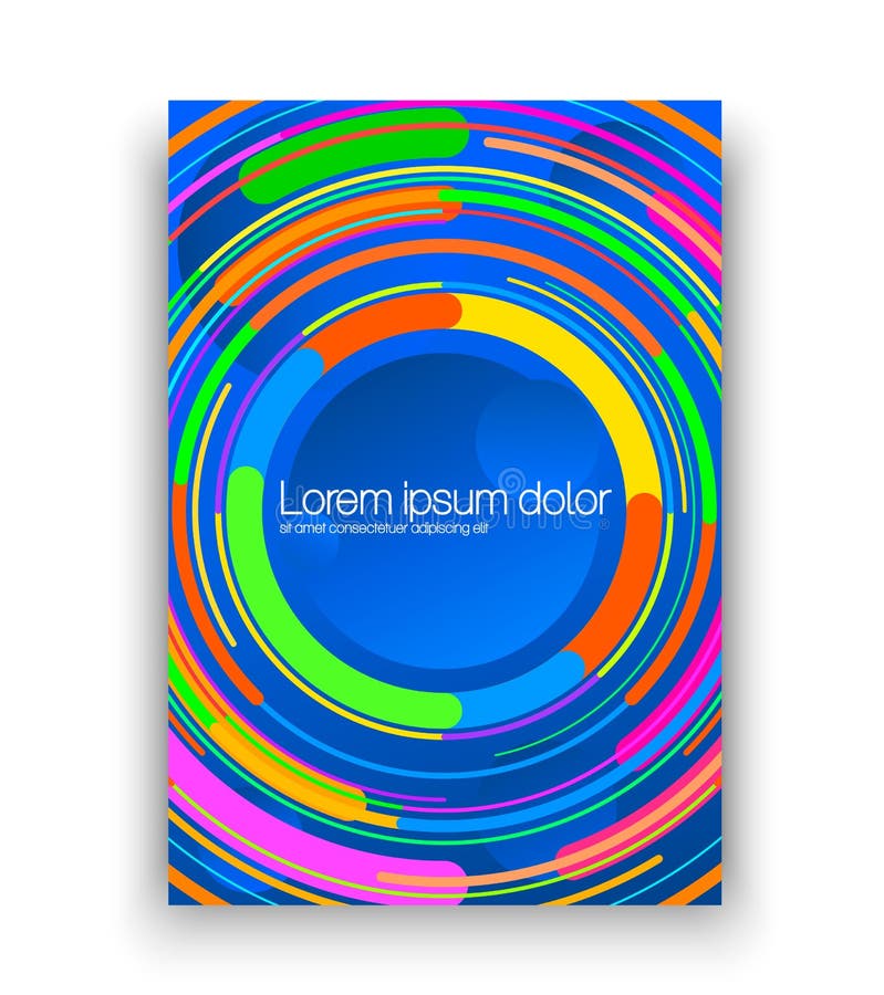 Brochure Layout with Colorful Circles. Colorful Flat Design of Poster ...