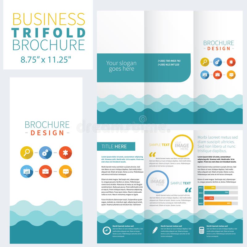 Brochure Layout Design Template Stock Illustration - Illustration of ...