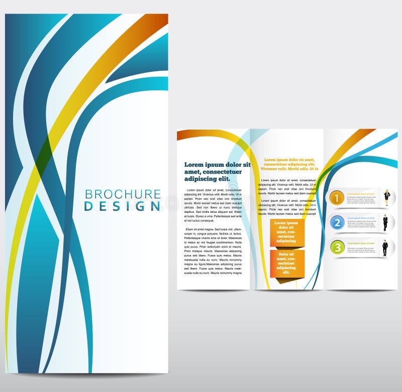 Brochure Layout Design Template Stock Illustration - Illustration of ...