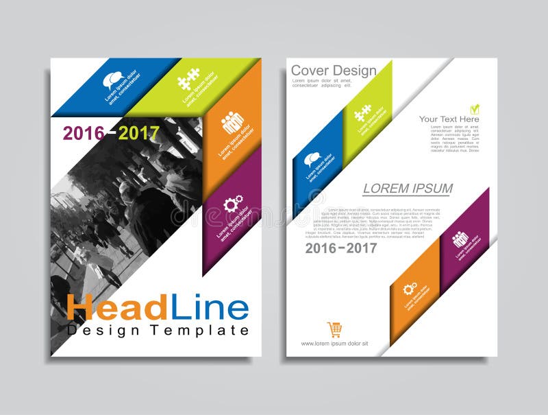 Brochure Layout with Place for Your Data. Vector Illustration. Stock ...