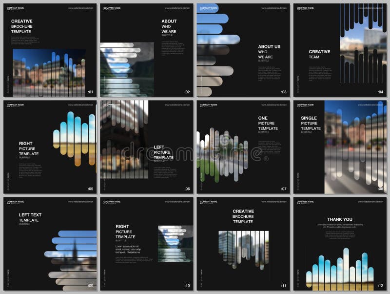 Brochure Layout of Square Covers Design Templates for Square Flyer ...