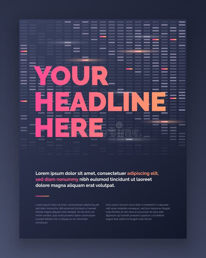 Brochure Layout Template Design in Techno Style. Vector EPS10. Stock ...