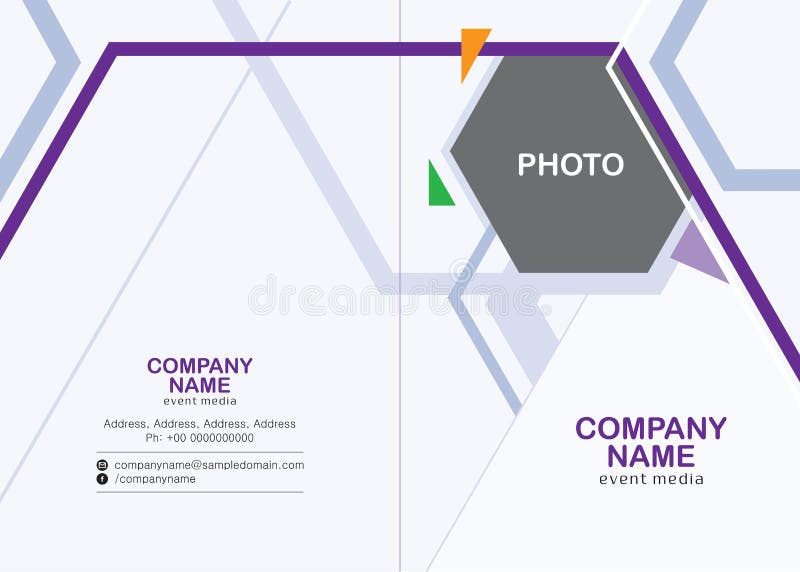 Brochure Layout Two Side Design or Cover Page Design Stock Vector ...
