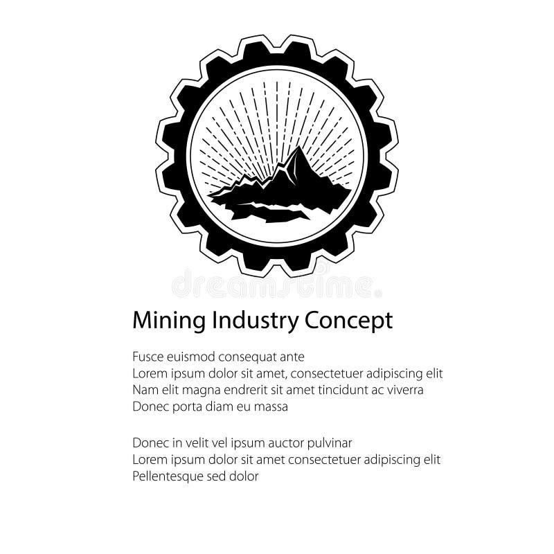 Brochure of the Mining Industry Stock Vector - Illustration of altitude ...