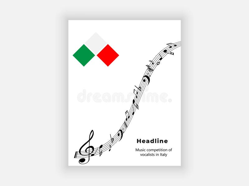 Brochure with Musical Notes. Vector Graphics Stock Vector ...