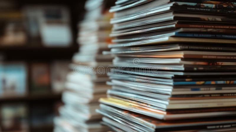 Brochure Set. an Assortment of Brochures Stacked in a Tidy Heap Stock ...