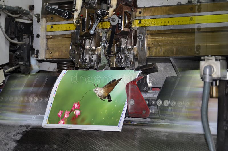 Brochure stitching process stock photo. Image of roto - 42138140