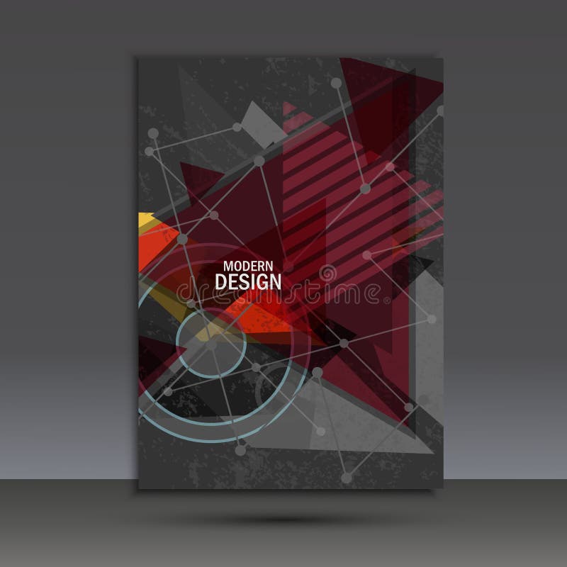 Brochure Template with Abstract Geometric Design Stock Vector ...