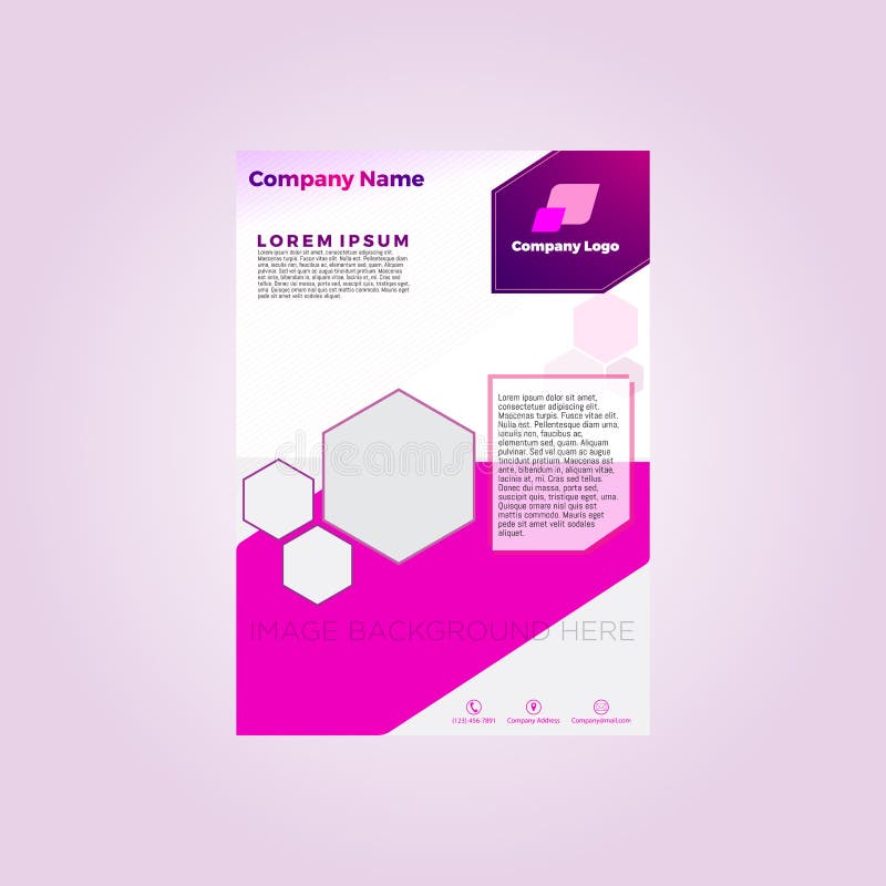 Brochure Template for Company Pink Template Stock Illustration ...