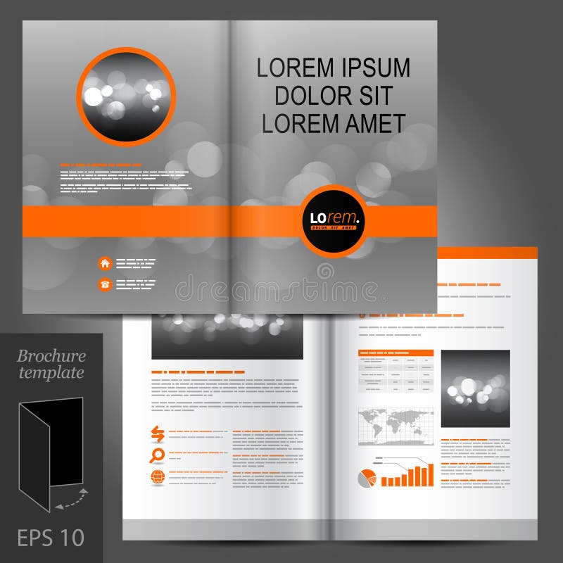 Brochure Template Design stock vector. Illustration of classic - 54391879