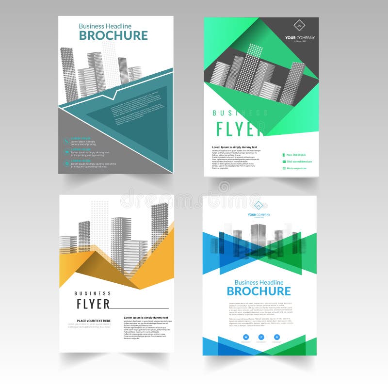 Brochure Template Design Modern Business Center, Vector Stock Vector ...