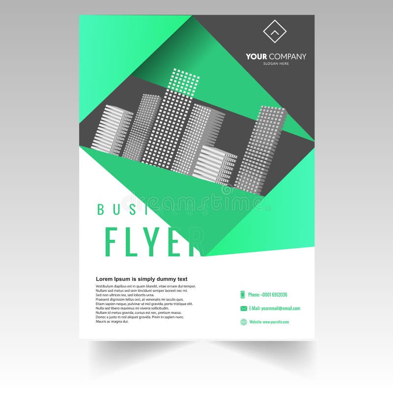 Brochure Template Design Modern Business Center, Vector Stock Vector ...