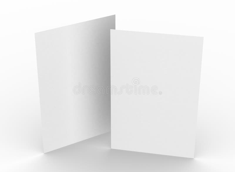 Brochure Template Empty Brochure Mockup Set White Background Stock ...