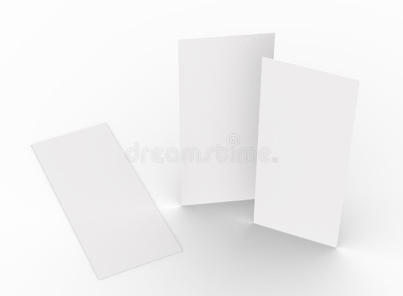 Brochure Template Empty Brochure Mockup Set White Background Stock ...