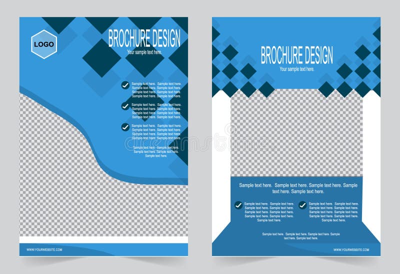 Brochure Template, Flyer Design, Blue Color Abstract Vector Bac Stock ...