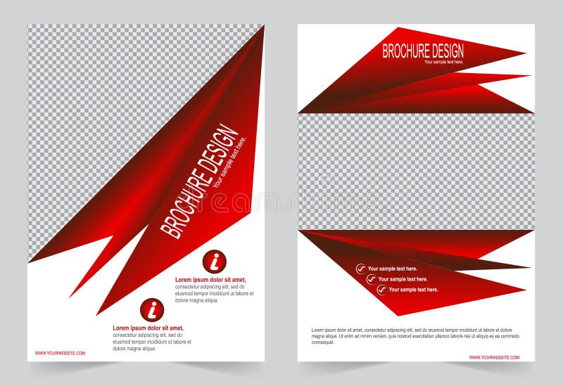 Brochure Template, Flyer Design Red Template Stock Vector ...