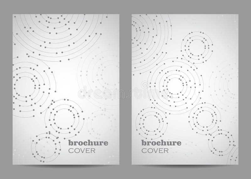 Brochure Template Layout Design. Geometric Pattern with Connected Lines ...