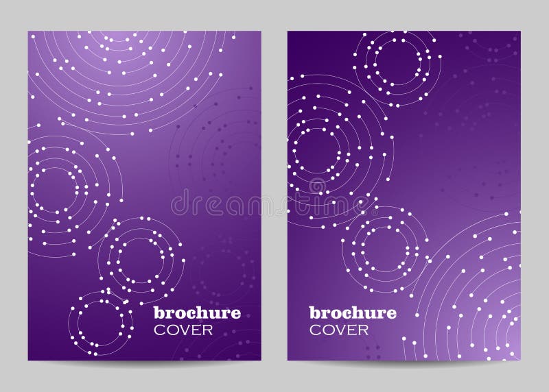 Brochure Template Layout Design. Geometric Pattern with Connected Lines ...
