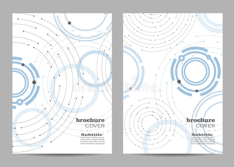 Brochure Template Layout Design. Geometric Pattern with Connected Lines ...