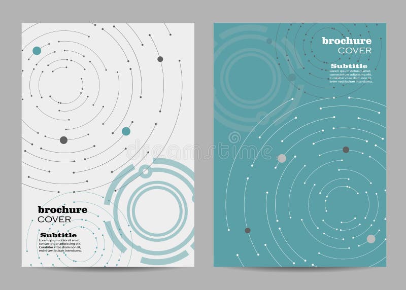 Brochure Template Layout Design. Geometric Pattern with Connected Lines ...