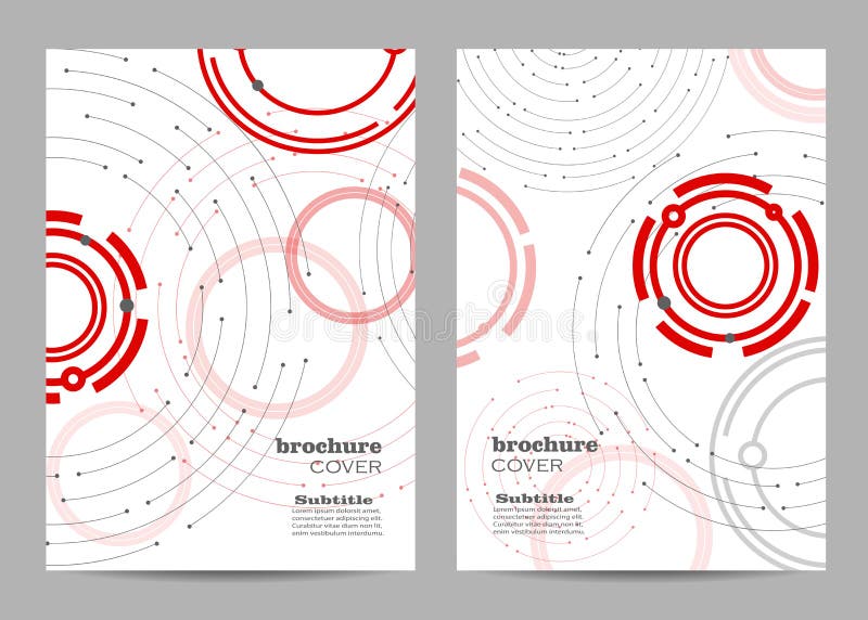 Brochure Template Layout Design. Geometric Pattern with Connected Lines ...