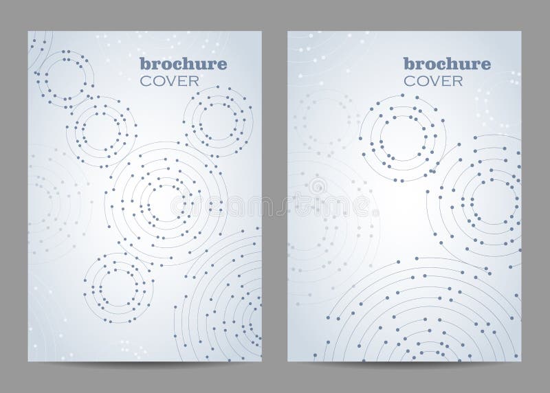 Brochure Template Layout Design. Geometric Pattern with Connected Lines ...