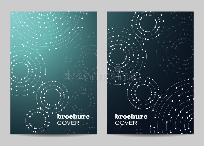 Brochure Template Layout Design. Geometric Pattern with Connected Lines ...