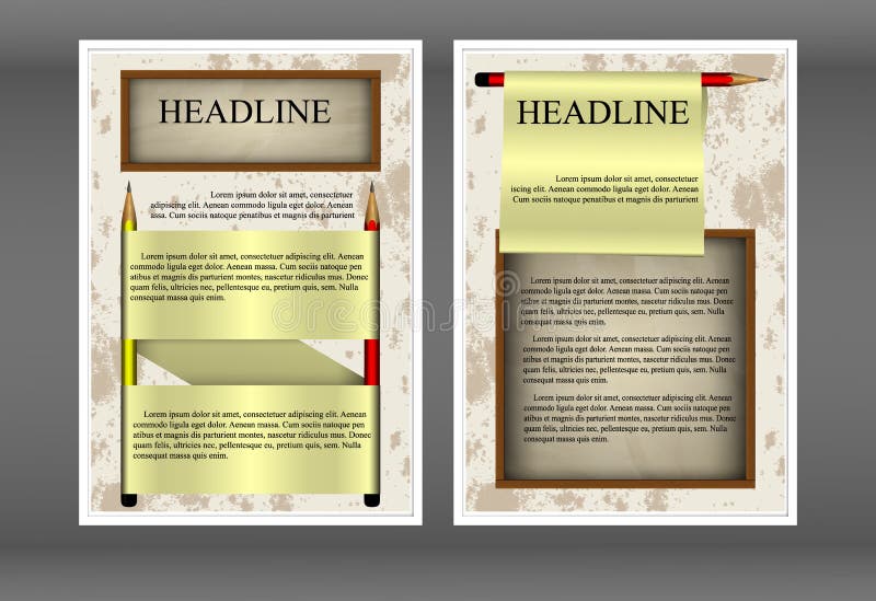 Brochure Template with Perforated Frame and, Cityscape Stock Vector ...