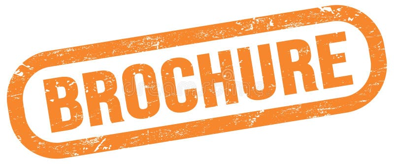 BROCHURE, Text Written on Orange Stamp Sign Stock Illustration ...