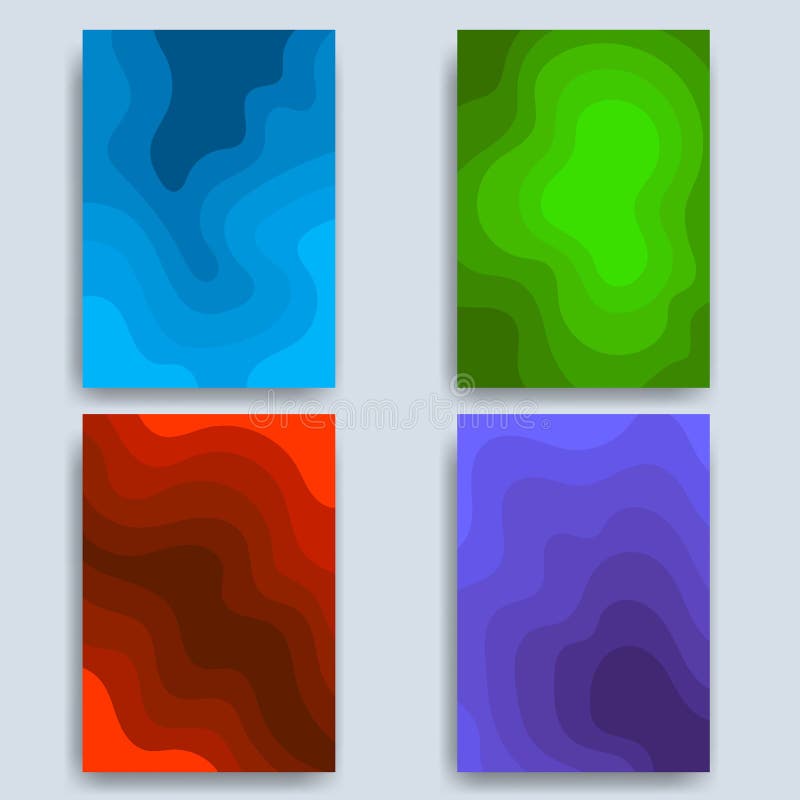 Brochure Wallpaper Wave Texture Templates Pack Stock Vector ...