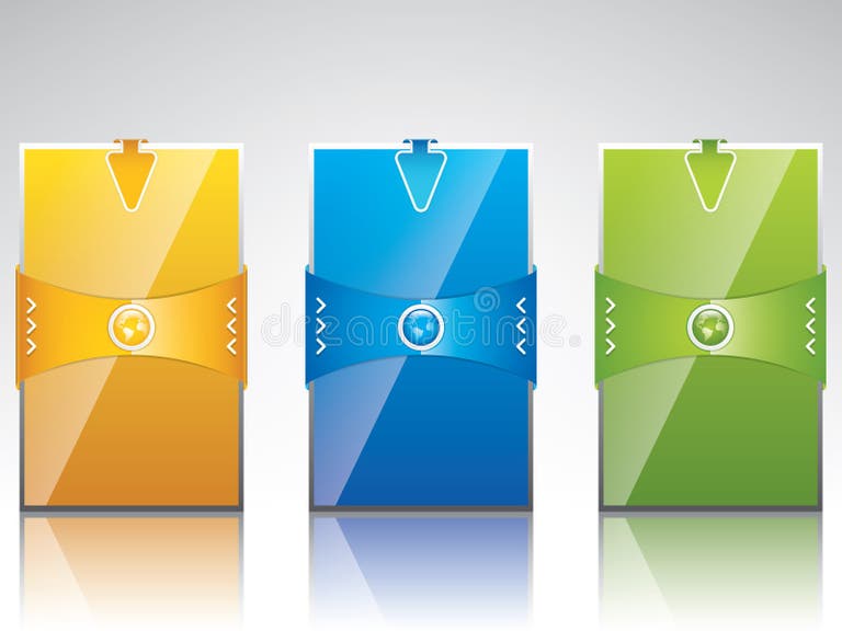 Brochures stock vector. Illustration of button, eps10 - 25745292