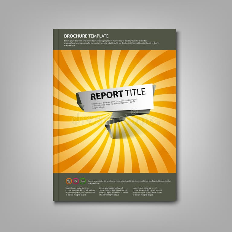 Brochures Book or Flyer with Abstract Pointer Template Stock Vector ...