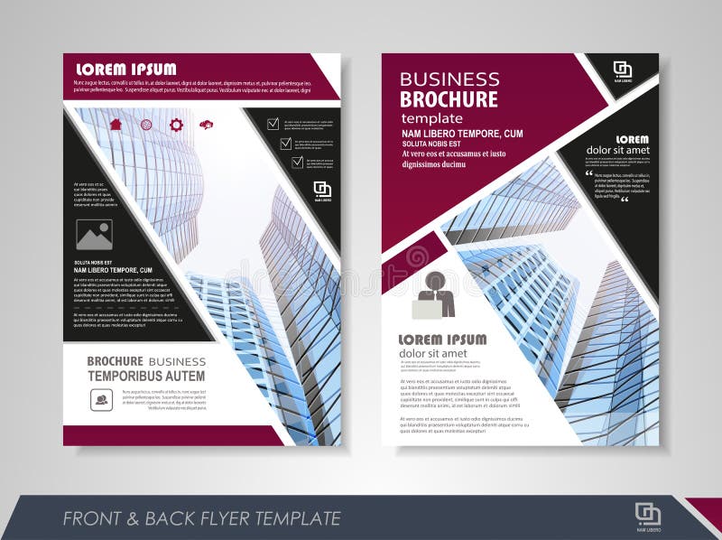 Brochures and Flyers Template Design Stock Vector - Illustration of ...