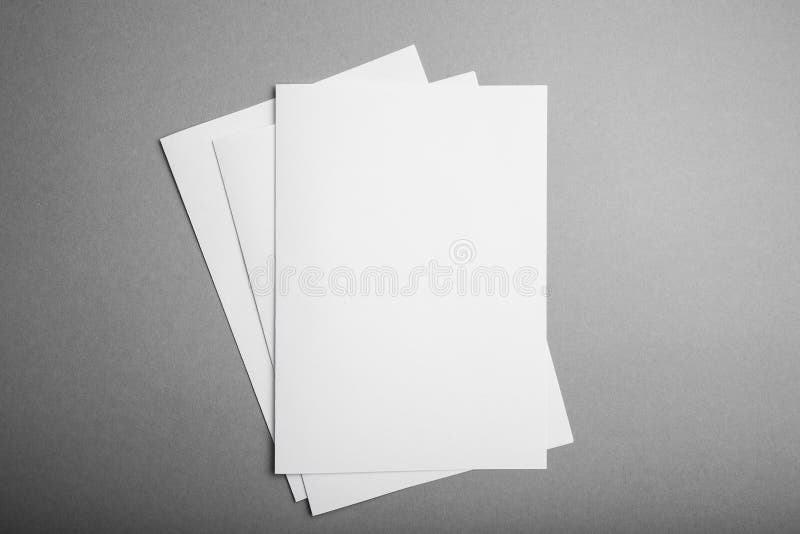 Brochures of A5 Format on a Gray Background, a Place for Design Stock ...