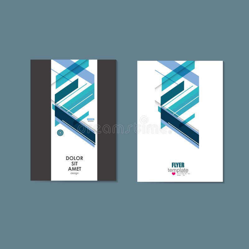 Brochures Template with Abstract Design Lines Stock Vector ...