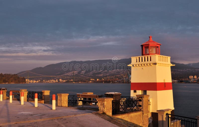 Brockton Point Lighthouse in Stanley Park Stock Image - Image of ...