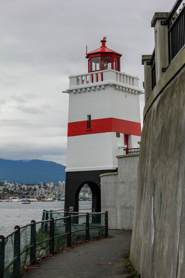 Brockton Point Lighthouse, Vancouver, BC. Editorial Photo - Image of ...