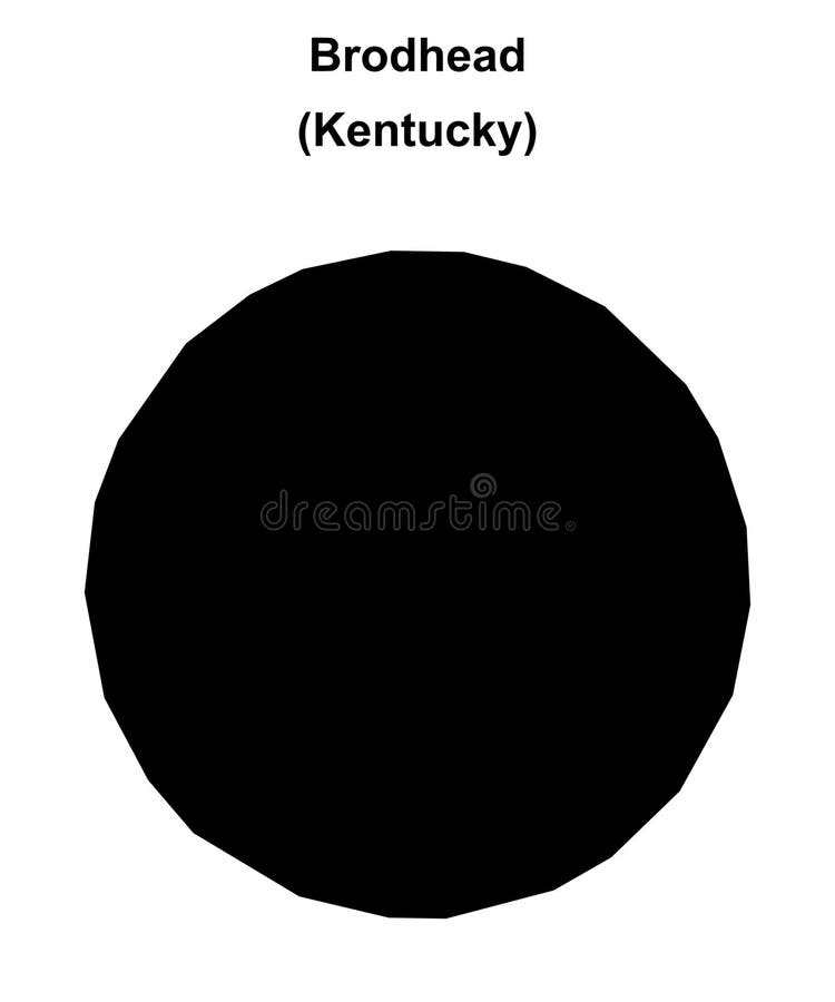 Brodhead outline map stock vector. Illustration of area - 387338457