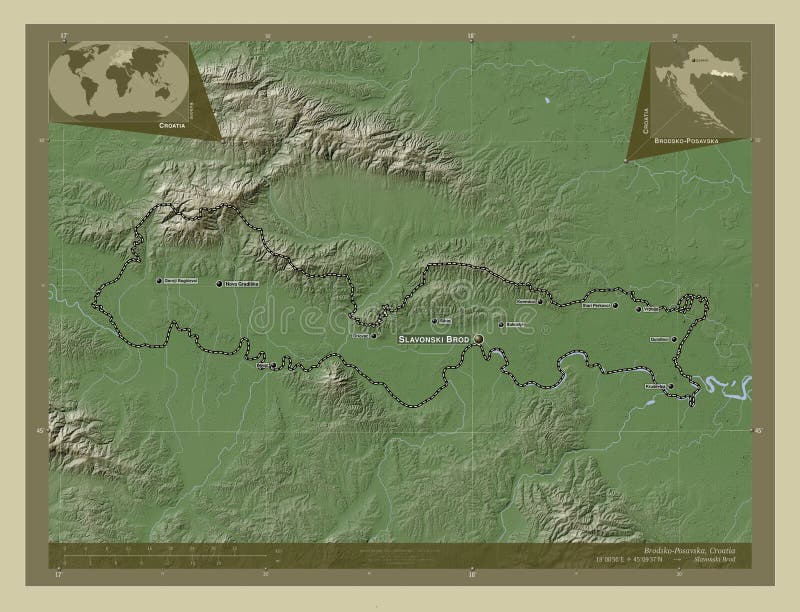 Brodsko-Posavska, Croatia. Wiki. Labelled Points of Cities Stock Image ... Brodsko-Posavska, Croatia. Wiki. Labelled Points of Cities Stock Image ...
