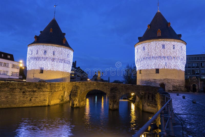 De Brug Van Broeltorens In Kortrijk Stock Foto - Afbeelding bestaande ...