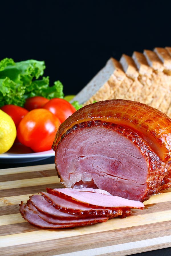 Broiled sweet ham stock image. Image of gourmet, dining - 5587827
