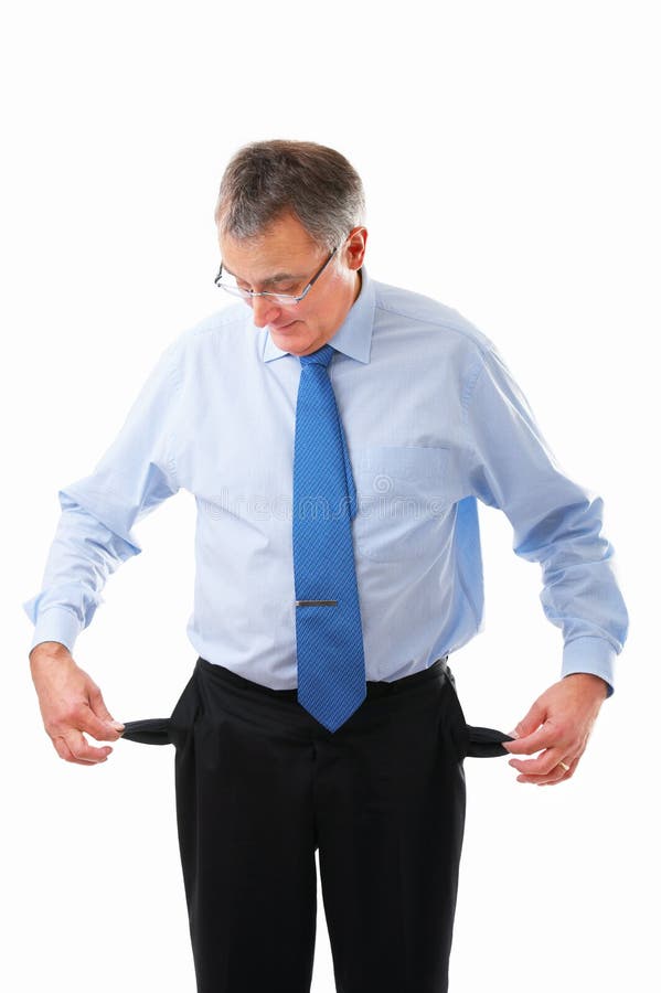 Broke... stock image. Image of isolate, black, cash, penniless - 3821313