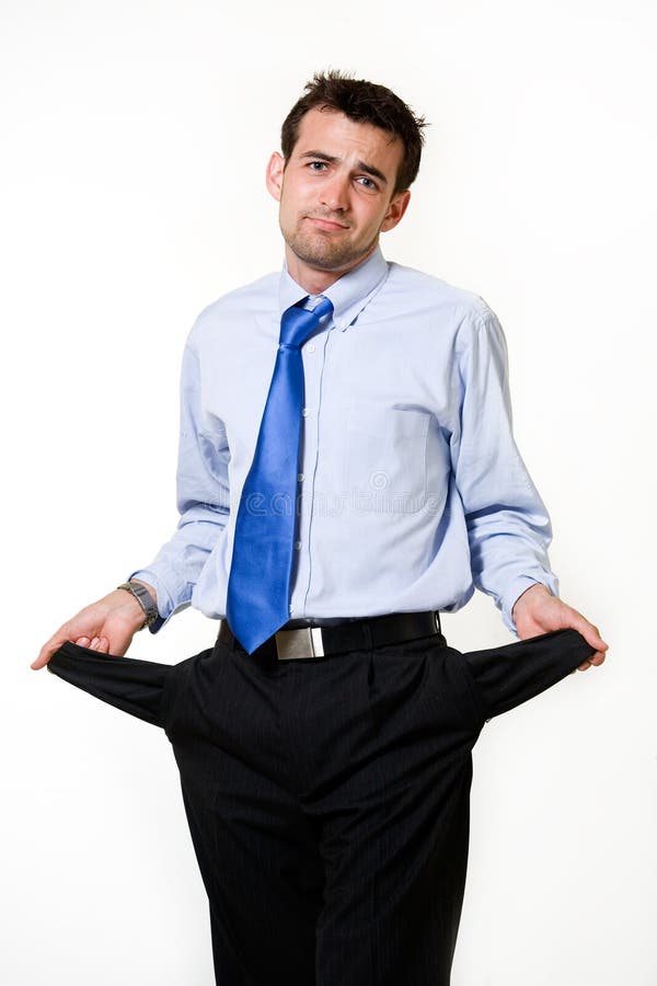 Broke business man stock photo. Image of poor, broke, brunette - 2519596