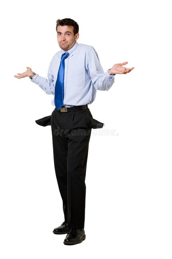 Broke business man stock photo. Image of poor, broke, brunette - 2519596